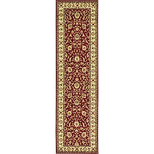 Unique Loom Voyage Collection Traditional Oriental Classic Intricate Design Area Rug (2' 7 x 10' 0 Runner, Red/Gold)