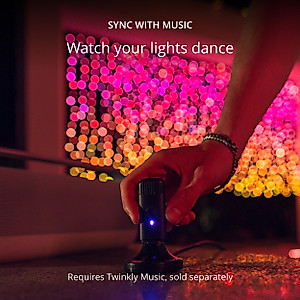 Twinkly Christmas Curtain Lights 210 RGB+W LEDs - App-Controlled, Sync with Music, Indoor & Outdoor Use, Compatible with Google Assistant, Amazon Alexa, Apple HomeKit, Bluetooth & WiFi Connectivity