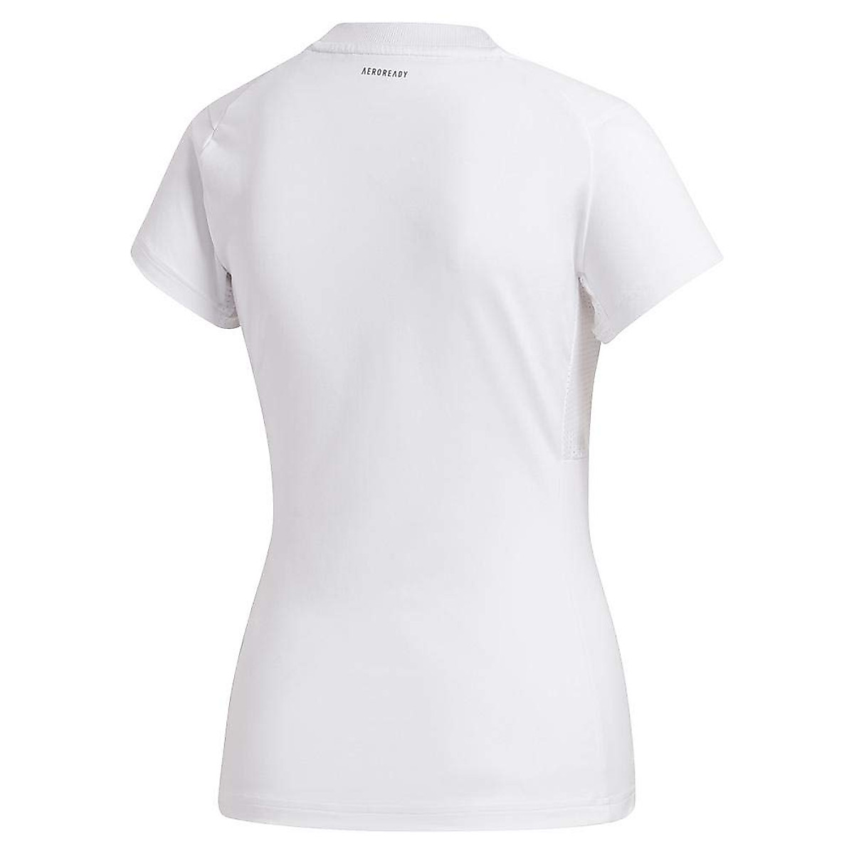 adidas womens AEROREADY Freelift Tennis Match T-Shirt White/Grey Medium