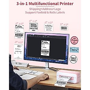 Phomemo 4x6 Thermal Label Printer for Shipping Labels - Thermal Label Maker Work with Windows,Mac,Linux&Chrome OS, Thermal Label Printers for Amazon, TikTok, Ebay, Shopify, Etsy, UPS, USPS, FedEx, DHL