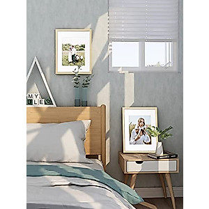 SUMGAR 8x10 Picture Frame with Mat Display Pictures, 𝗡𝗮𝘁𝘂𝗿𝗮𝗹 𝗢𝗮𝗸 𝗪𝗼𝗼𝗱 11x14 Photo Frame 𝗦𝗶𝗺𝗽𝗹𝗲 𝗳𝗼𝗿 𝗧𝗮𝗯𝗹𝗲𝘁𝗼𝗽 𝗗𝗲𝘀𝗸 Gallery Wall Mounted Display Set of 2