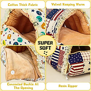 Bonjin Hamster Guinea Pig Supplies Bed Accessories House, Cozy Bed House Cusion Fleece Hut Hanging Hammock, Cute Toy Nest for Small Animal Mice, Hedgehog Cage Supplies Chinchilla Ferret Rat Gerbil