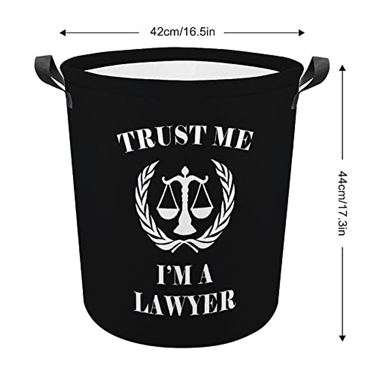 Trust Me I'm A Lawyer Foldable Laundry Basket Waterproof Hamper Storage Bin Bag with Handle 16.5"x 16.5"x 17"