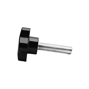 Othmro Black 12mm(M12) x 50mm Thread Replacement Star Hand Knob Tightening Screws 2Pcs