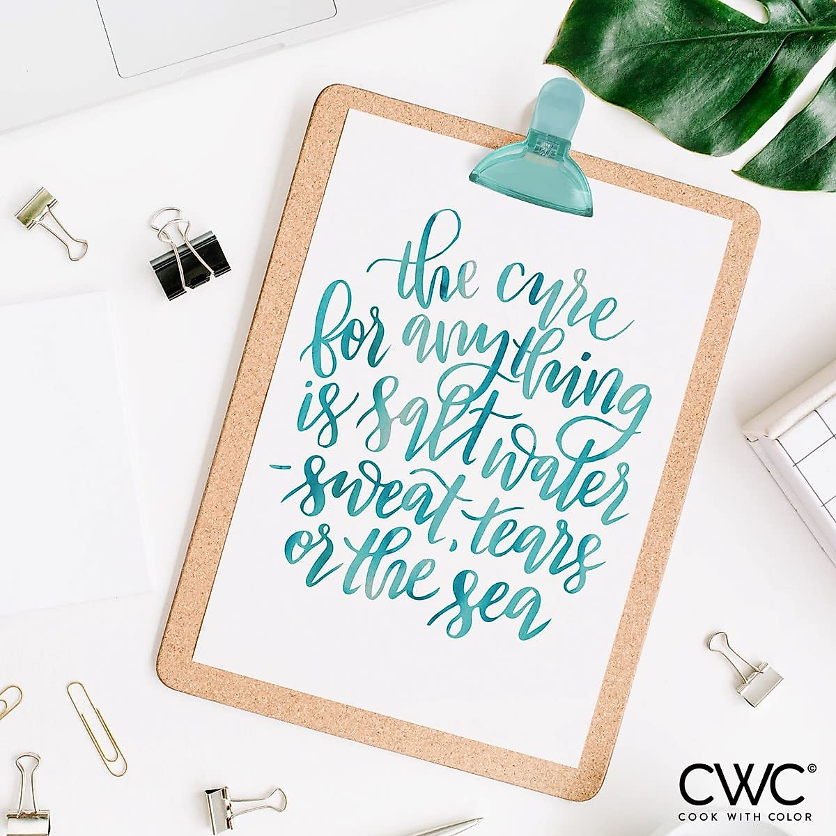 COOK WITH COLOR 6 Pc Chip Bag Clips with Magnet- Food Clips, Chip Clips, Small Bag Clips for Food Storage with Air Tight Seal Grip for Bread Bags, Snack Bags and Food Bags - (Teal)