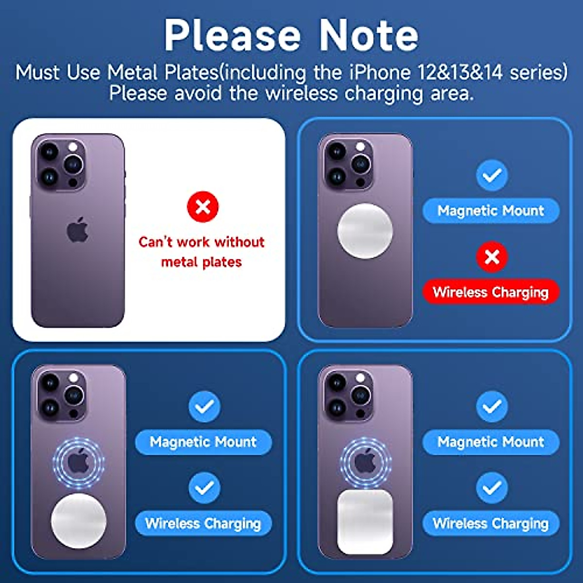 MMY [4 in 1 Phone Mount for Car,Car Phone Holder Mount + [Strong Magnets] Magnetic Phone Holder for Car, [Super Stable & Easy] Upgraded Car Vent Phone Mount Compatible with All Smartphones