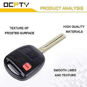 OCPTY 1 X Flip Key Entry Remote Control Key Fob Transmitter Replacement for 1999-2003 for Lexus RX300 N14TMTX-1 3 Buttons 312 Mhz N14TMTX-1+4C chips
