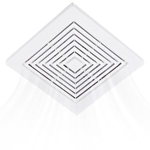 97011723 Bathroom Ceiling Fan Grille with Springs Replacement Parts for Square Ceiling or Wall-Mount Exhaust Fan Fits Models 663,670,671,675,688,689 Ventilation Fan - Plastic Cover White