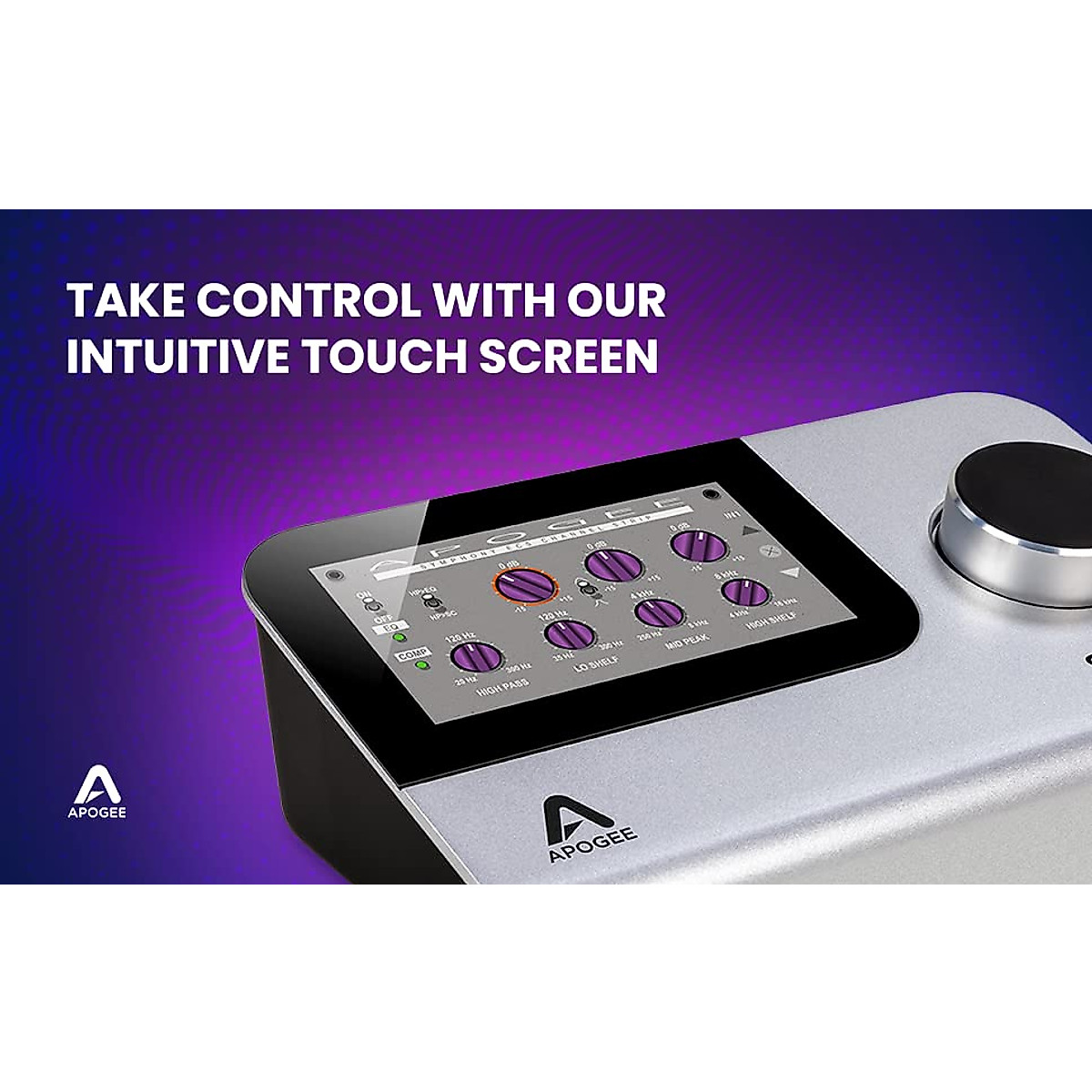 Apogee Symphony Desktop - Pro Audio Interface with Touch-Screen Display, Headphone Amp with Phantom Power for Recording, Live-Stream & Podcast, works with Mac, PC, iPhone, and iPad