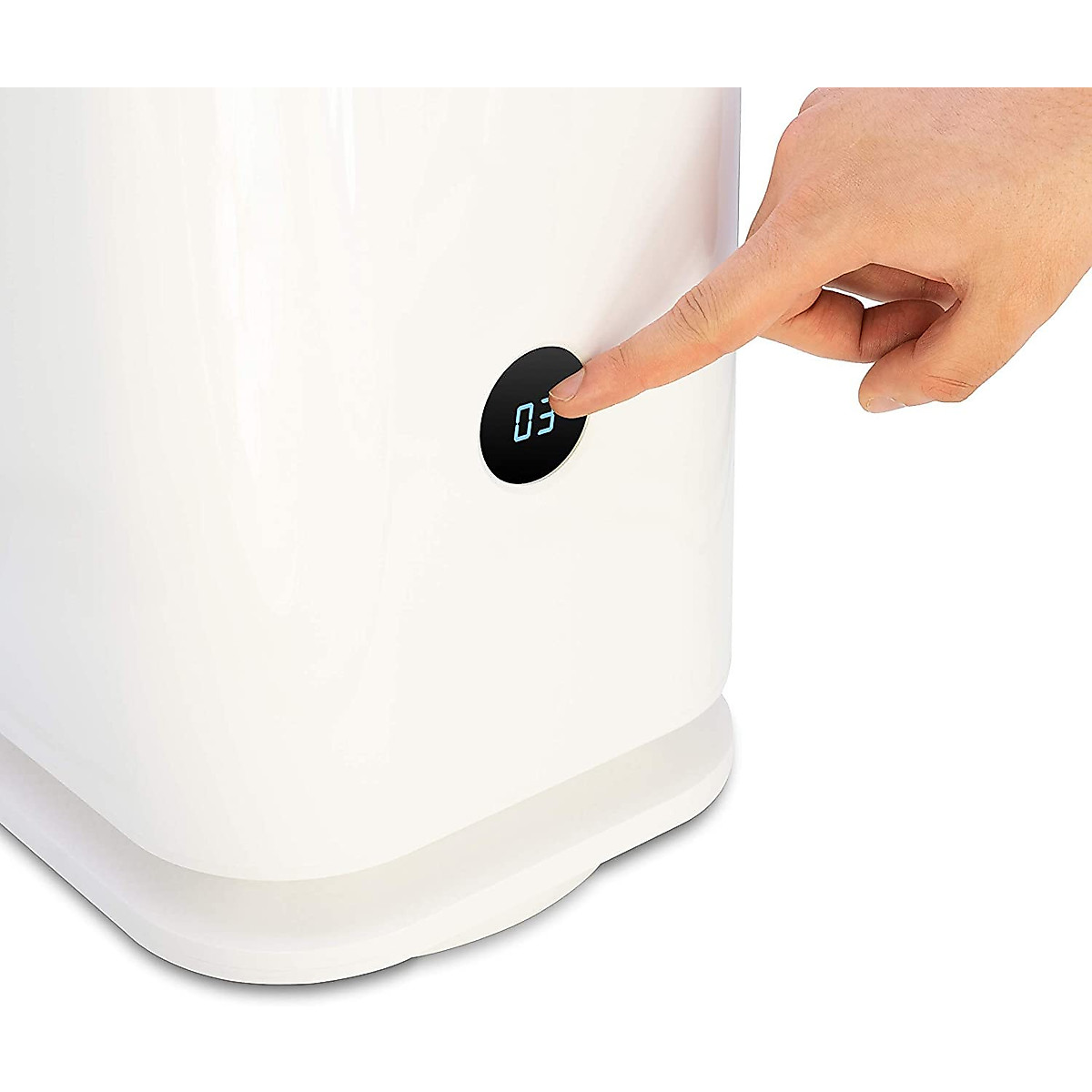 ULTTY Bladeless Tower Fan and Air Purifier in one, Bedroom Fan with HEPA Filter Smoke Dust Pollen Dander, 42.5" Oscillating Tower Fan with Remote, Touch, 8H Timer, White