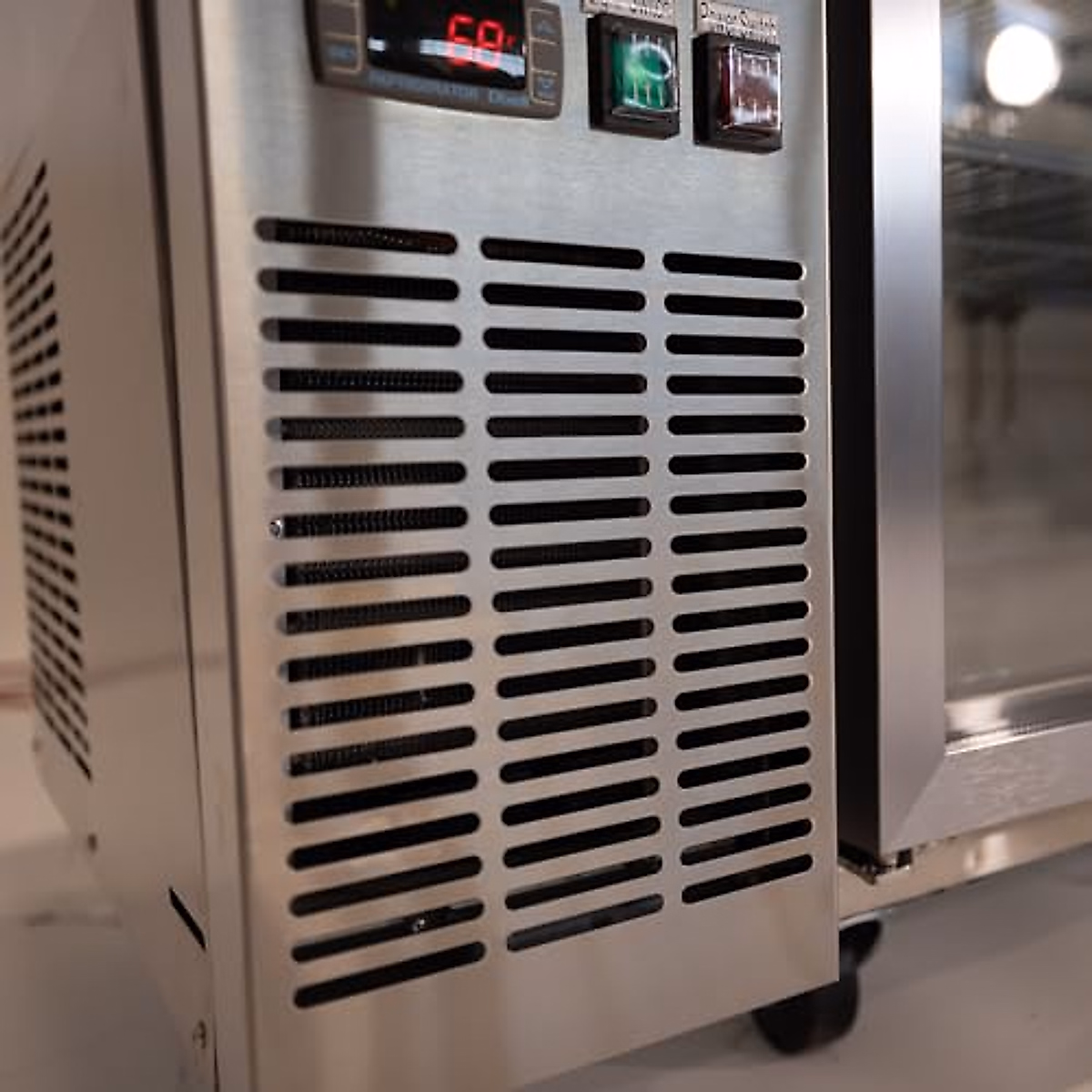 PEAKCOLD 2 Glass Door Commercial Back Bar Cooler; Stainless Steel Under Counter Refrigerator; 60" W