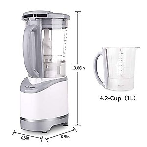 La Reveuse Multi-Functional Pulse Blender Countertop 400 Watts with 4.2-Cup Chopping Jar,for Blending, Mixing,Mincing,White