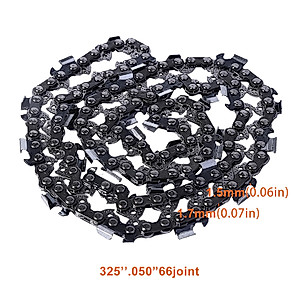 Mtanlo 16" .325" Pitch .050 Gauge 66 Drive Links Chainsaw Chain for Husqvarna 41 45 49 51 55 336 339XP 550XP 340 346 345 350 351 435 440 445 450 450e Saw Parts #501840666