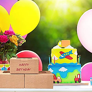 Moretoes 48pcs Brown Bakery Boxes with Window Cookie Boxes 6x6x3 Inches Small Cake Box Kraft Paper Treat Boxes for Cookies, Pastry, Cupcakes, Pie, Donuts