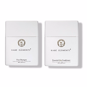 Rare Elements Pure Shampoo & Essential Lite Conditioner Set with Gute Carrying Bag (Three Piece Bundle) 8 oz per unit