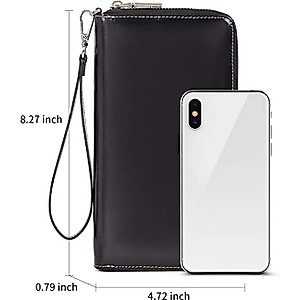 BOSTANTEN Womens Leather Wallets RFID Blocking Large Capacity＆Leather 15.6 inch Laptop Backpack Computer Bag