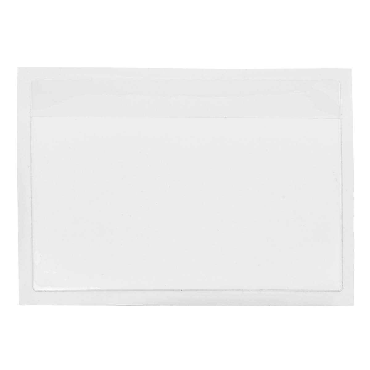 Juvale 100 Pack Plastic Label Holders for 3x5 Index Cards, Clear Self-Adhesive Pockets for Office Supplies