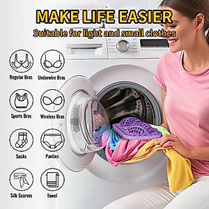 Bra Washing Bags for Laundry, Silicone Lingerie Bags for Washing Delicates Laundry Bag, Underwear Washing Bag Dryer Bra Protector With Zipper for Women Laundry Storage, Purple (32A to 38D Cups)