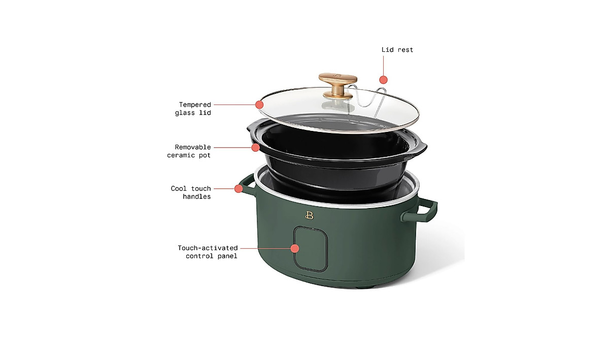 Beautiful 6 Qt Programmable Slow Cooker - Serves 7
