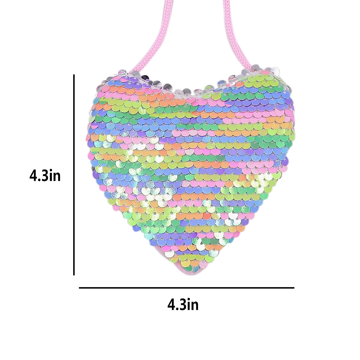 ZGMYC (Pack of 2, Little Girls Glitter Reversible Sequins Crossbody Purse Mini Shoulder Bag Satchel