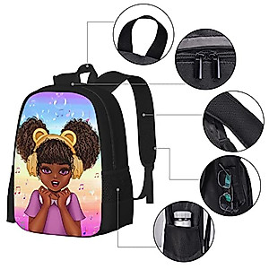 African Women Backpack Black Girl Magic School Bookbag Daypack For Teens Girls Durable