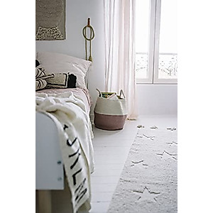 Lorena Canals Basket Zoco Ash Rose-Natural - 97% Cotton, 3% Other Fibres - 1' 2" x Ø 1'