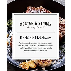 Merten & Storck Pre-Seasoned Carbon Steel Induction 8" Frying Pan Skillet, Oven Safe, Black