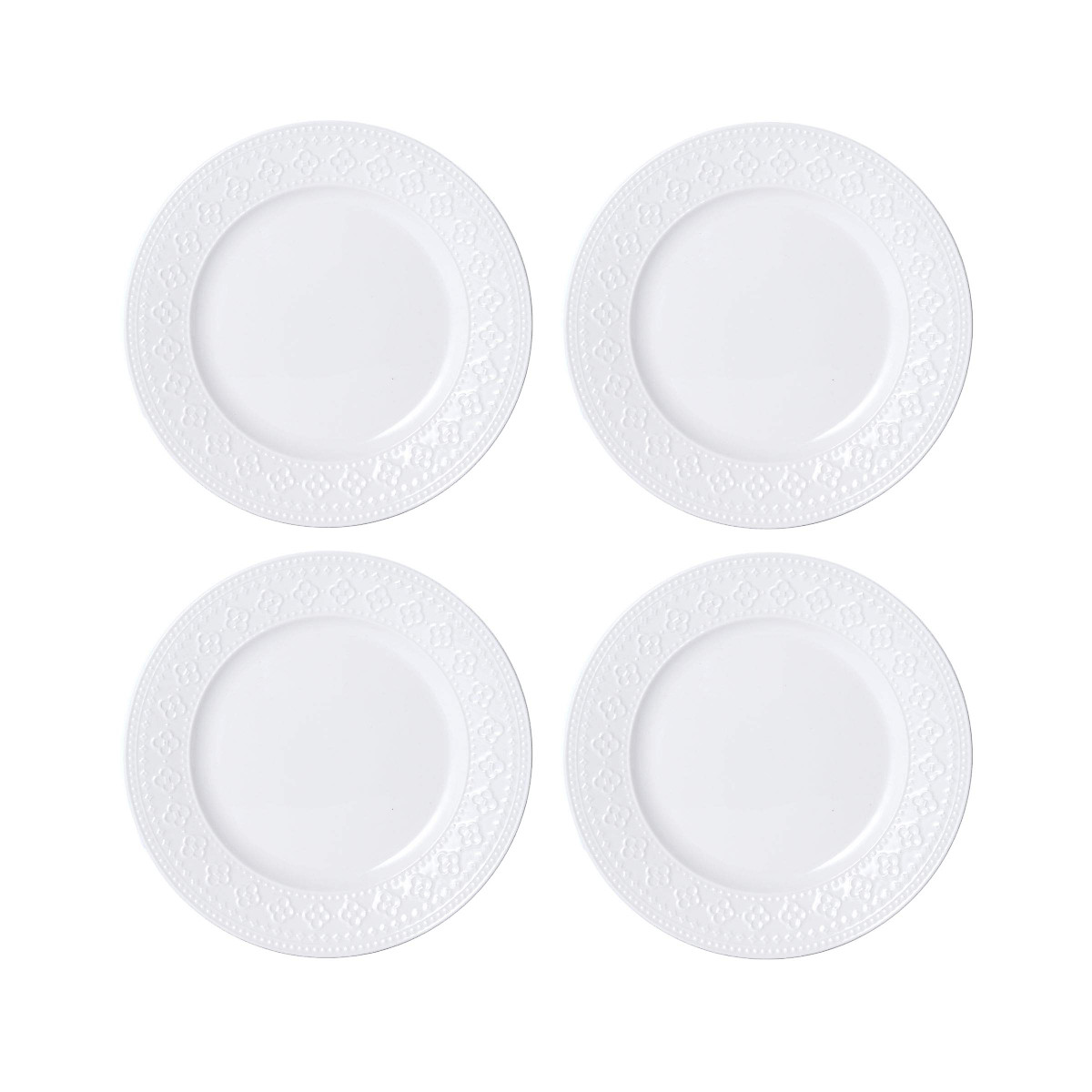 Pfaltzgraff Haisley 12-Piece Dinnerware Set, White