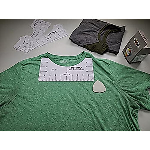 Ultima T-Shirt Alignment Guide & Centering Ruler – 4pc T Shirt Alignment Tool Used to Center Your Designs – Sizes for Adult, Youth, Toddler & Infant