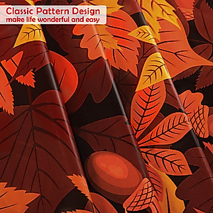 Ruisita 2 Pack Fall Leaf Tablecloth Table Cover Plastic Autumn Thanksgiving Tablecloth Maple Leaves Table Cloth Table Cover 108 x 54 Inches for Harvest Fall Thanksgiving Parties Decor