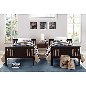 Dorel Living Twin Bunk Bed, Espresso
