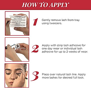 Ardell False Eyelashes Triple Individuals Knot-Free Medium Black 4 Pack