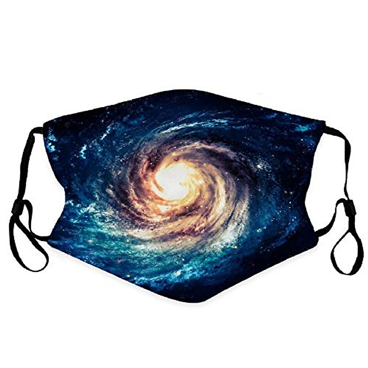 Kids Reusable Face Bandanas Cute Cartoon Galaxy Pattern Breathable Cloth Face Covering with Adjustable Ear Loops for Children UV Protection -6 Pack