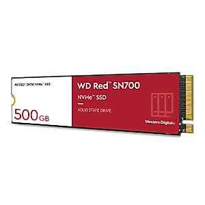 Western Digital 500GB WD Red SN700 NVMe Internal Solid State Drive SSD for NAS Devices - Gen3 PCIe, M.2 2280, Up to 3,430 MB/s - WDS500G1R0C