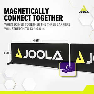 JOOLA Pickleball Court Barrier, 3 Pack - Pro Style Dividers for Pickleball Court - Pickleball Equipment To Keep Pickleball Balls Away From Adjoining Pickleball Nets - Boundary & Court Markers 0.5x1.4m