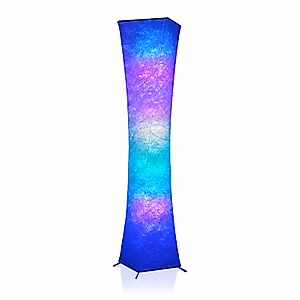 UVII RGB Floor Lamp with Remote, 62" Color Changing LED Lamp Remote Control, Dimmable Standing Lamp for Living Room, Bedroom, Gaming Room, Modern Soft Light