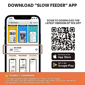 DOG CARE Automatic Cat Feeders, Cordless Automatic Slow Feeder Prevents Bloating for Small Dogs, 4-Cup Capacity Timed Cat Feeder with Meal Times and Portion Control, APP Control Pet Dry Food Dispenser