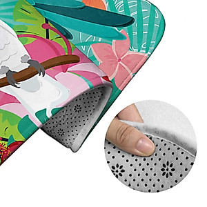 SWEET TANG Water Absorbent Classic Horror Blood Splatter Black Red Bathroom Rugs with Non Slip Rubber Backing Super Cozy Memory Foam Kitchen Mat, Washable and Quickly Drying Mat - 24 x 16 Inch