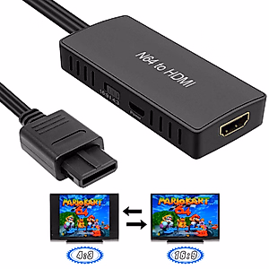 New N64 HDMI Converter Support 16:9/4:3 Conversion,N64 to HDMI Converter Compatible with Nintendo 64/ Game Cube/ SNES