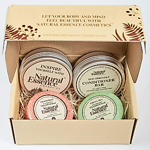 Shampoo Bars for Hair and Hair Conditioner Bar Set for All Hair Types Green Tea and Grapefruit 2 Shampoo Bars and 1 Grapefruit Conditioner Bar with 2 Tin Containers