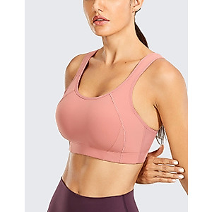 SYROKAN Full Coverage Sports Bras for Women High Impact Support Padded Bounce Control Wireless Plus Size Bras The New Moon 38DD