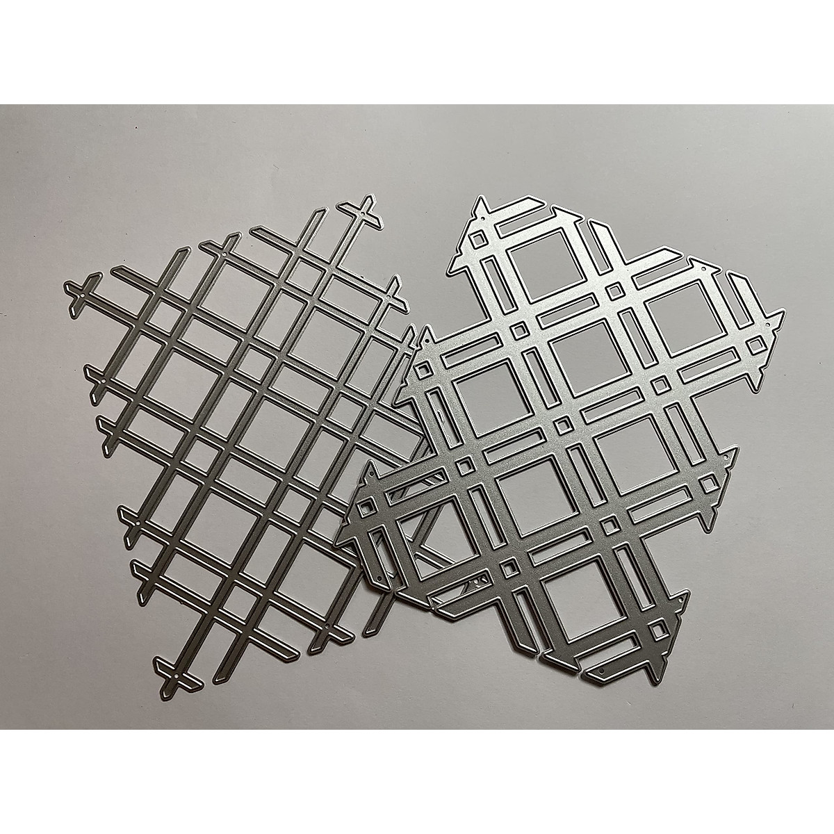 Ammsochy Cutting Dies 3D Backgrounds Frame Metal Stencils Scrapbooking Tools DIY Craft Carbon Steel Embossing Template for Paper Card Making Album Arts Crafts Supplies (Diagonal Stripes Layering)