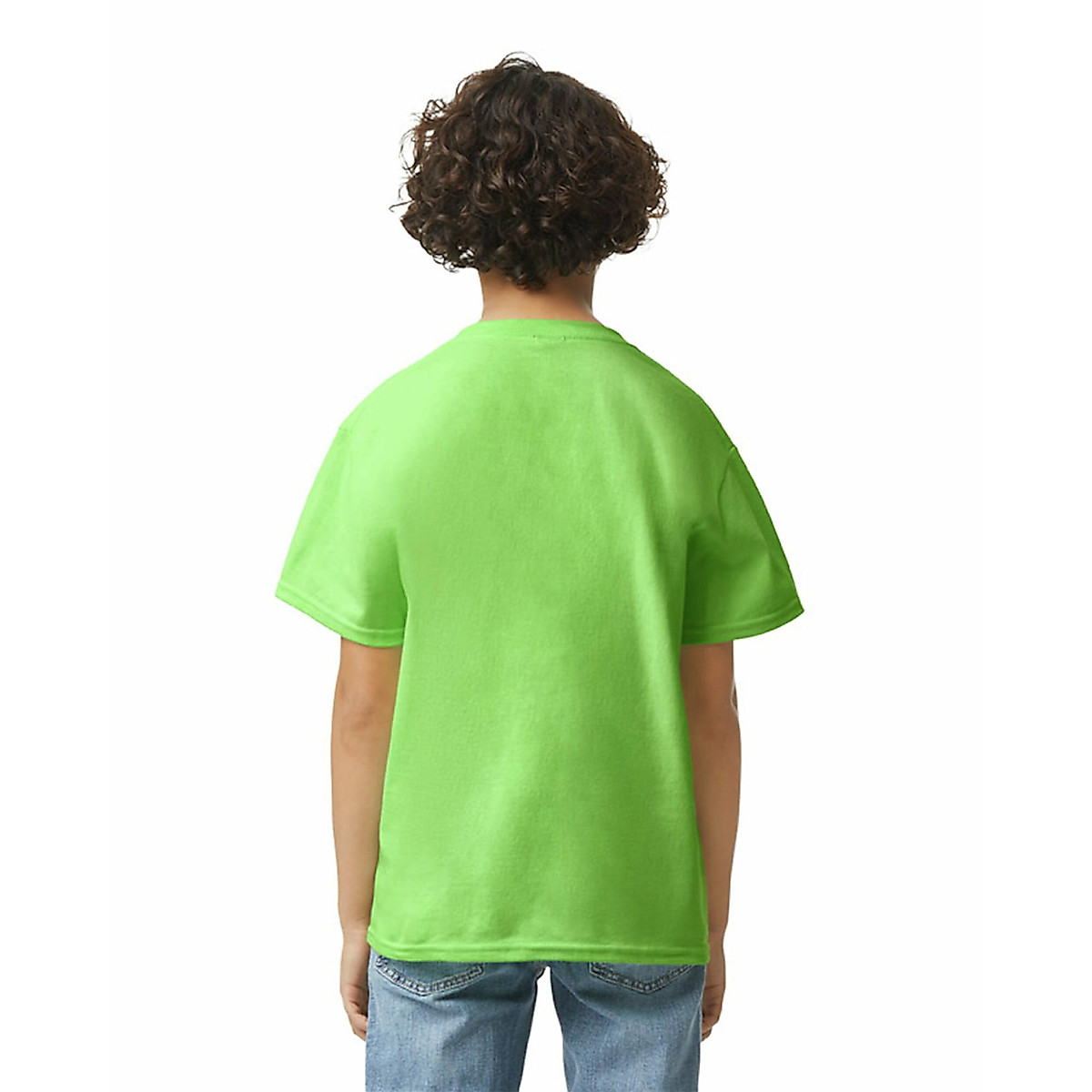 Gildan Youth Ultra Cotton T-Shirt, Style G2000B, 2-Pack, Lime, Small