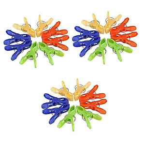 Zerodeko 48 Pcs Mini for Kids Clamp Tarp Clips Rope Clamp Bike Helmet Decorations Beach Tent Clothes Peg Clip Dress Guard Bike Cord Grip Tent Snaps Clothespin Camping