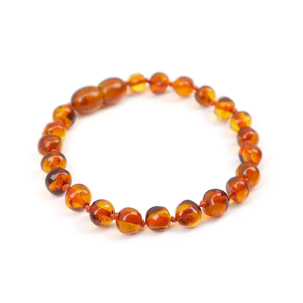 Baltic Amber Necklace and Amber Bracelet - Natural Amber from Baltic Region (13in. and 5.5in.) (Brown)