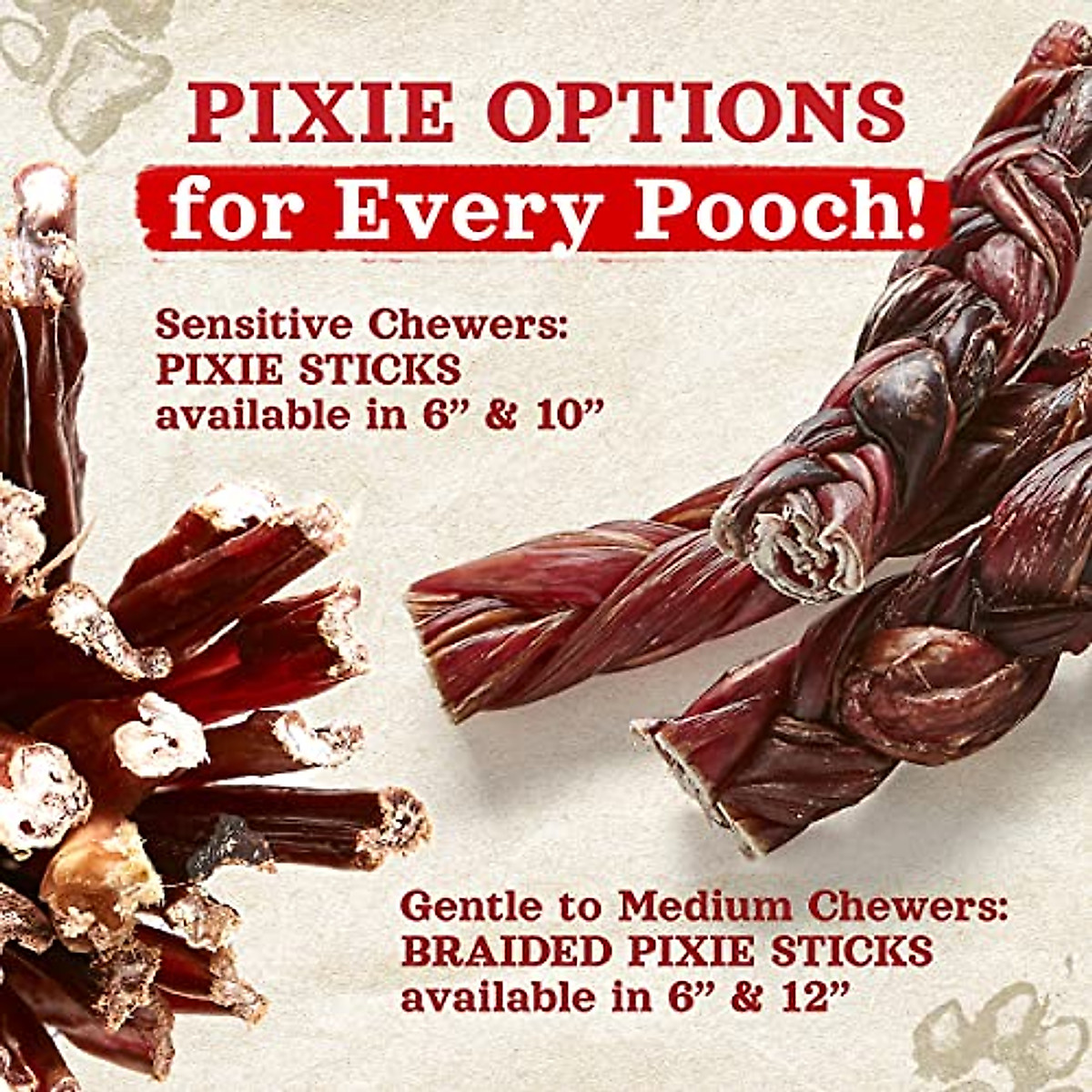 Natural Farm Bully Sticks (6 Inch, 30 Pack), Thin Pizzle Pixie Beef Treats, Grain-Free, High Protein, Best Rawhide Alternative for Small, Puppies or Senior Dogs