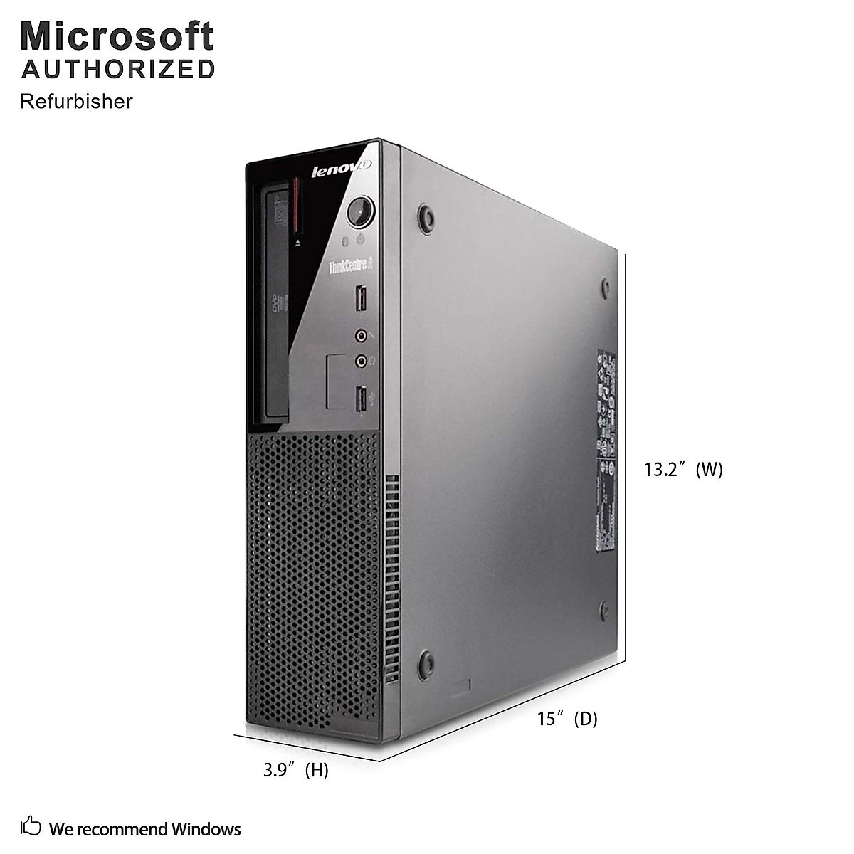 Lenovo ThinkCentre E73 Small Form Factor Desktop PC, Intel Core i3 4130 3.4GHz, 8G DDR3, 256G SSD, WiFi, BT 4.0, DVD, Windows 10 64-Multi-Language Support English/Spanish/French(Renewed)
