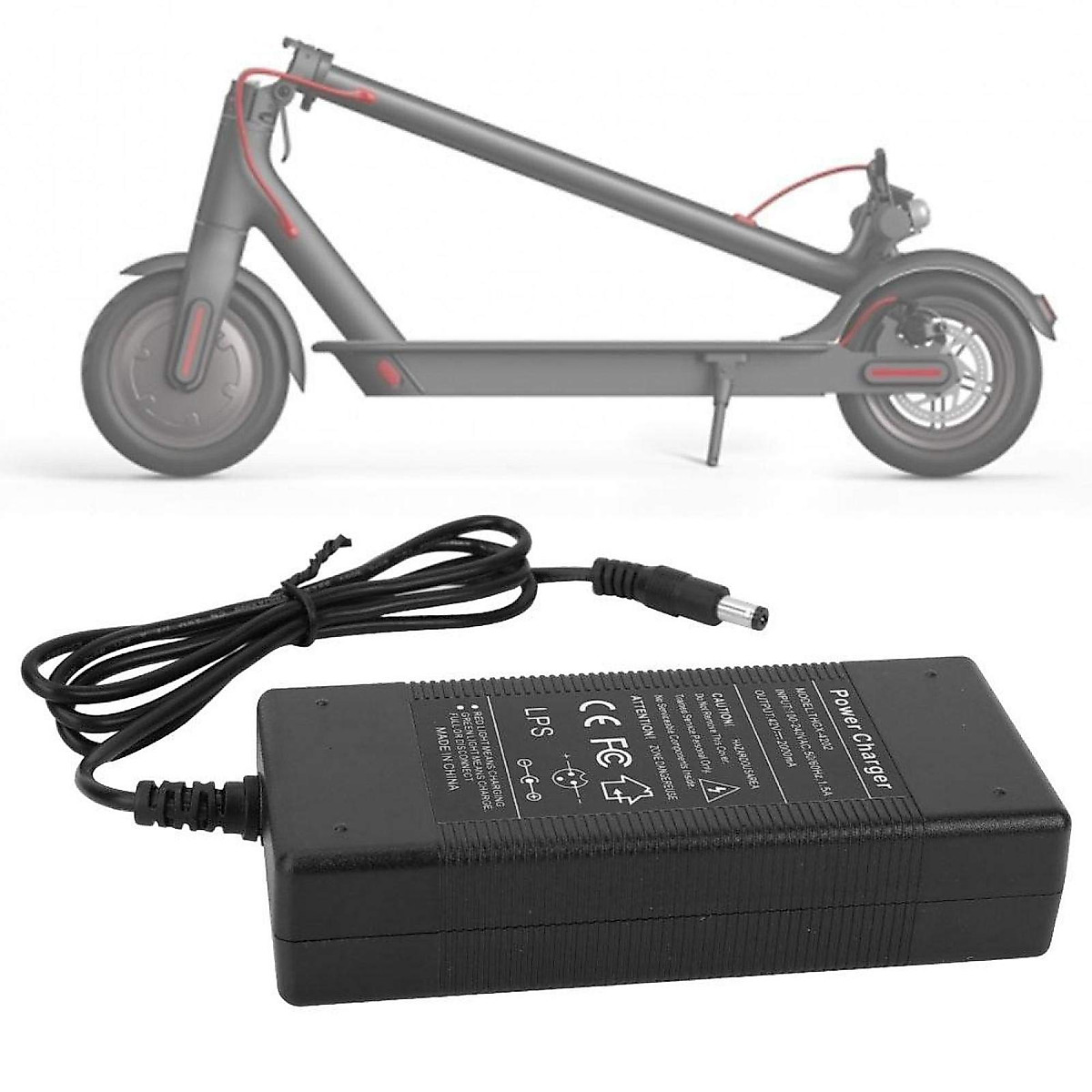 EVTSCAN 42V 2A Scooter Battery Charger Portable Reusable Charger Suitable for Electric Skateboard Vehicle(2A（US Standard）)
