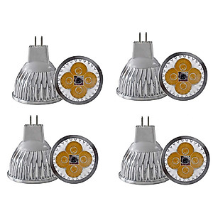 JKLcom 4W LED MR16 Bulbs 12V 4W LED Spotlight Bulb for Landscape Track Light, MR16 GU5.3 Base,12 Volt,4W(35W Equivalent Halogen Replacement),Warm White 3000K,8 Pack