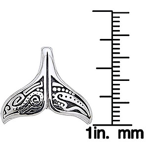 Jewelry Trends Aboriginal Dolphin Whale Tail Sterling Silver Pendant